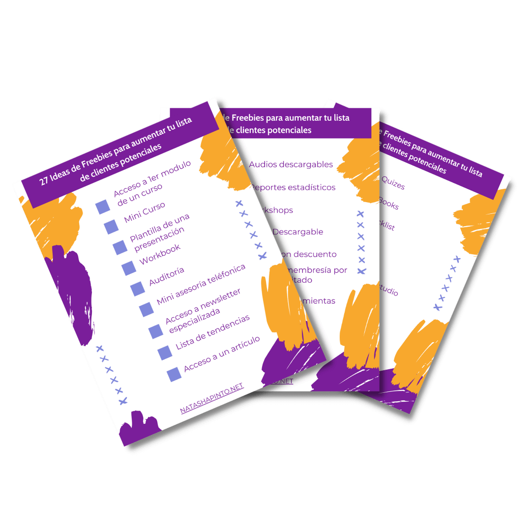 27 Ideas para Crear Freebies - Natasha Pinto Consultoria